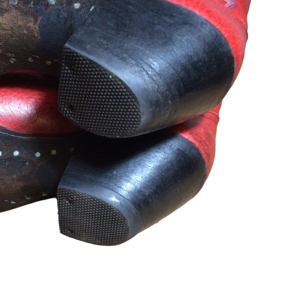 Larry Mahan | Shoes | Vintage Larry Mahan Boots Tall Red Leather Size ...